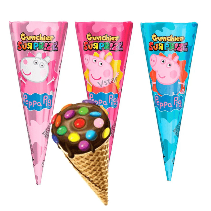 Chocolate Peppa Pig Surprise Cones 25g 12 Count
